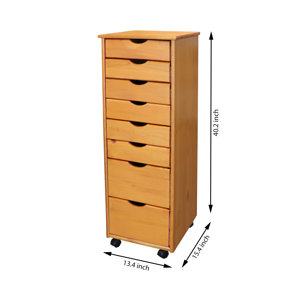 Rebrilliant Pringle 8 Drawer Rolling Storage Chest & Reviews | Wayfair