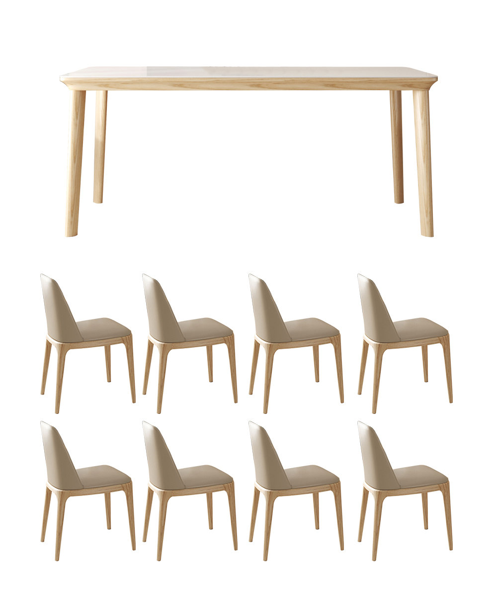 dinlin home Imported log family small family dining table set | Wayfair