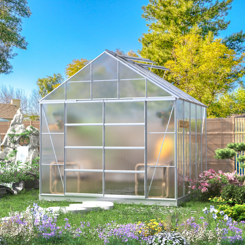 MELLCOM 10' W x 10' D Hobby Greenhouse | Wayfair