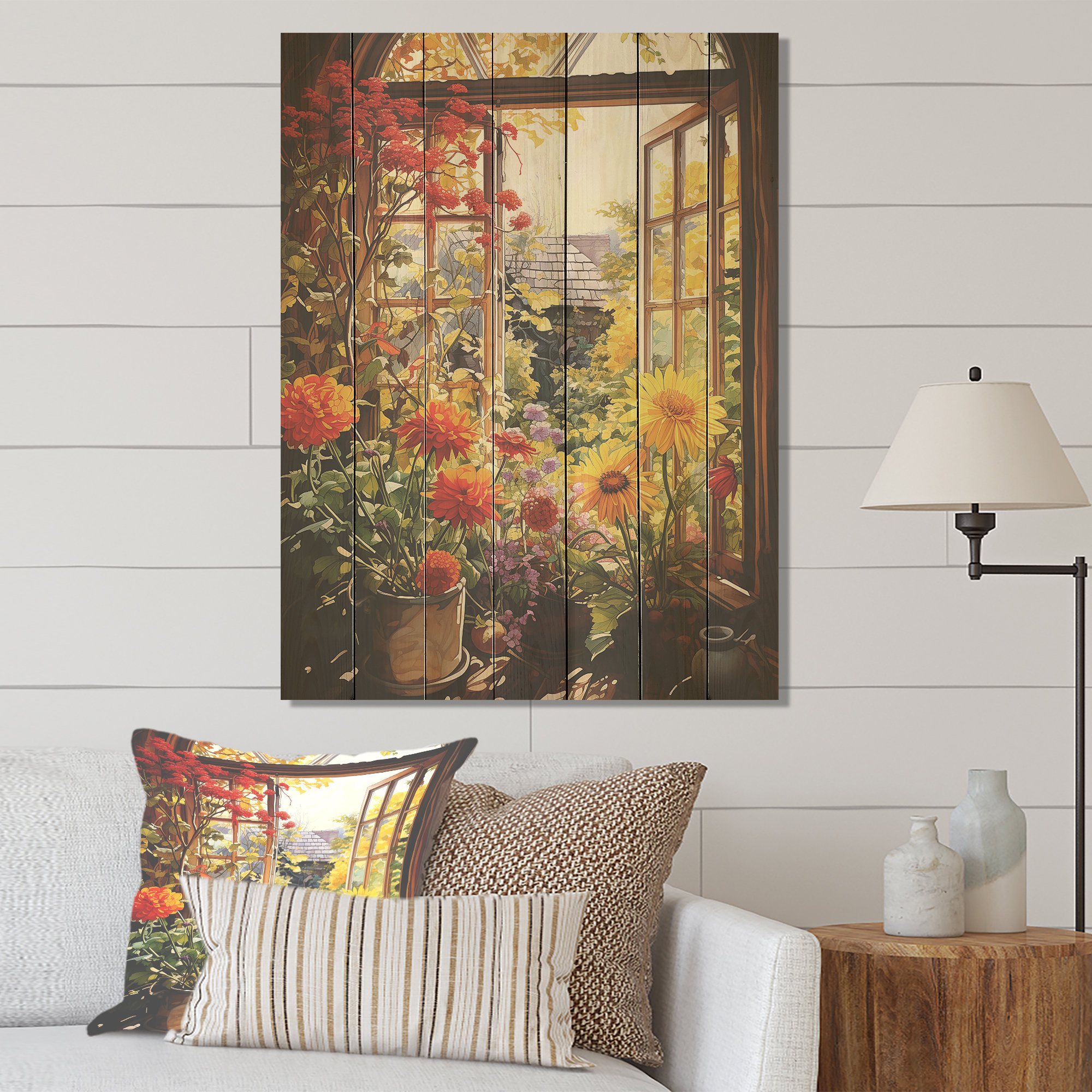 Winston Porter Summer Flowers Window View At The Farm II - Floral ...