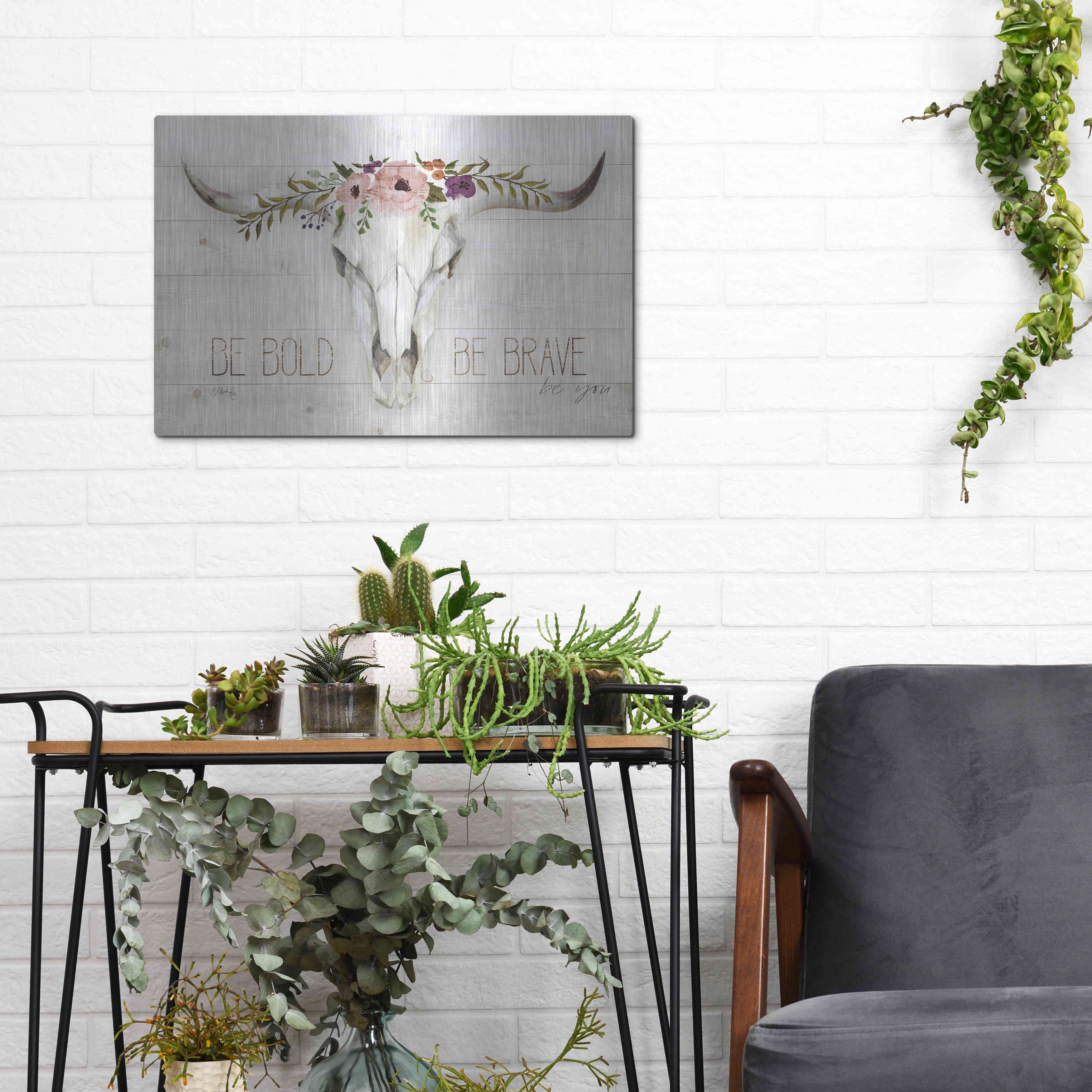 Trinx Be Bold - Be Brave' by Marla Rae, Metal Wall Art | Wayfair