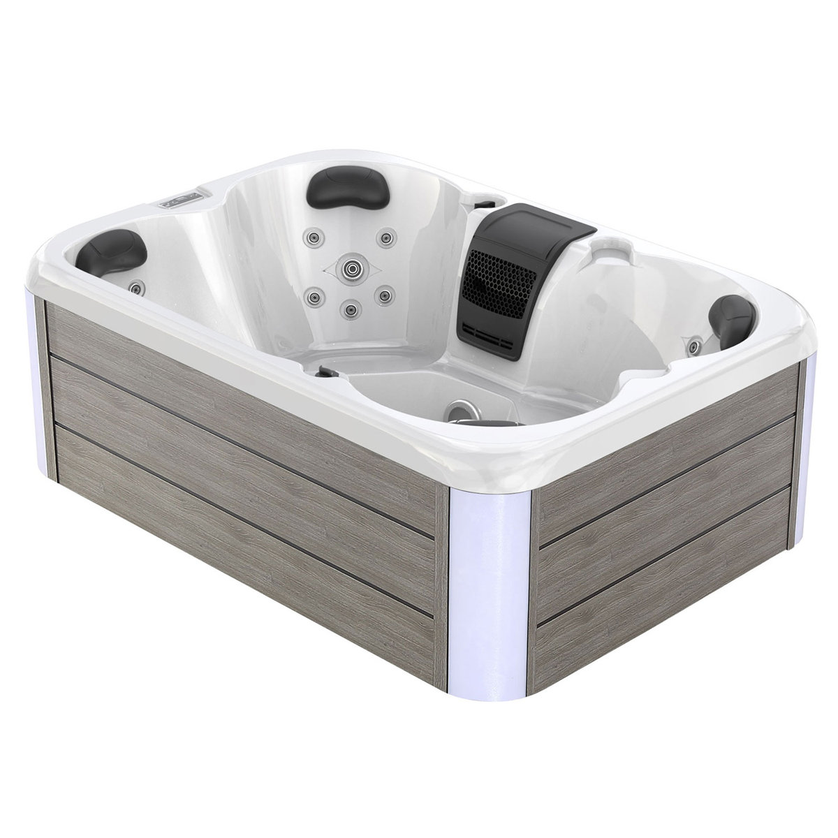 Empava 4 - Person 20 - Jet Rectangle Hot Tub with Ozonator in Wood ...