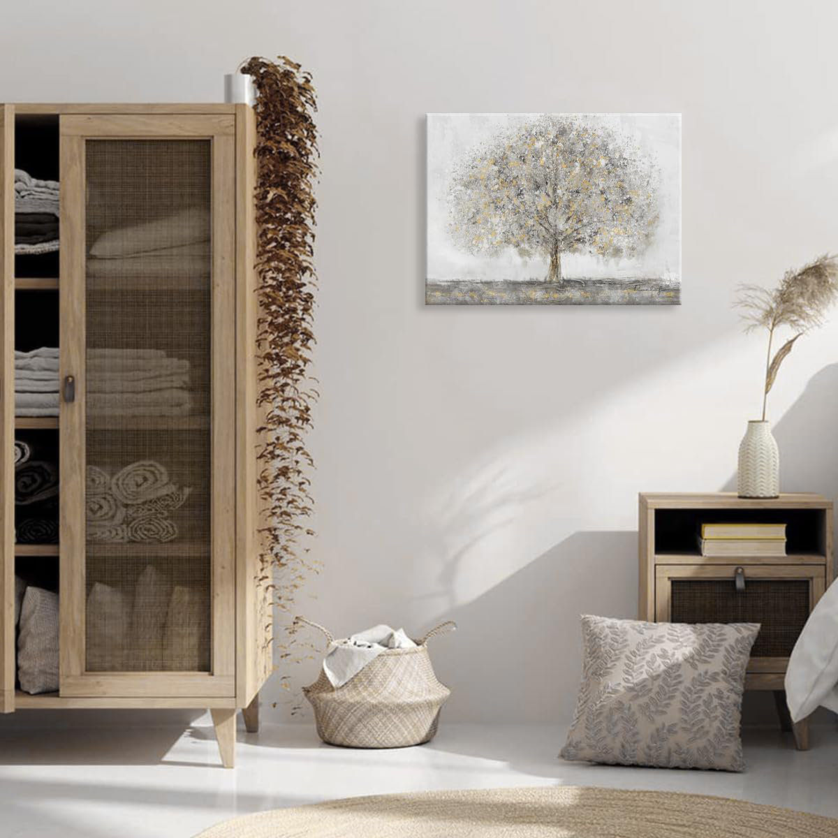 Ebern Designs Abstract Modern Tree Picture Painting | Wayfair