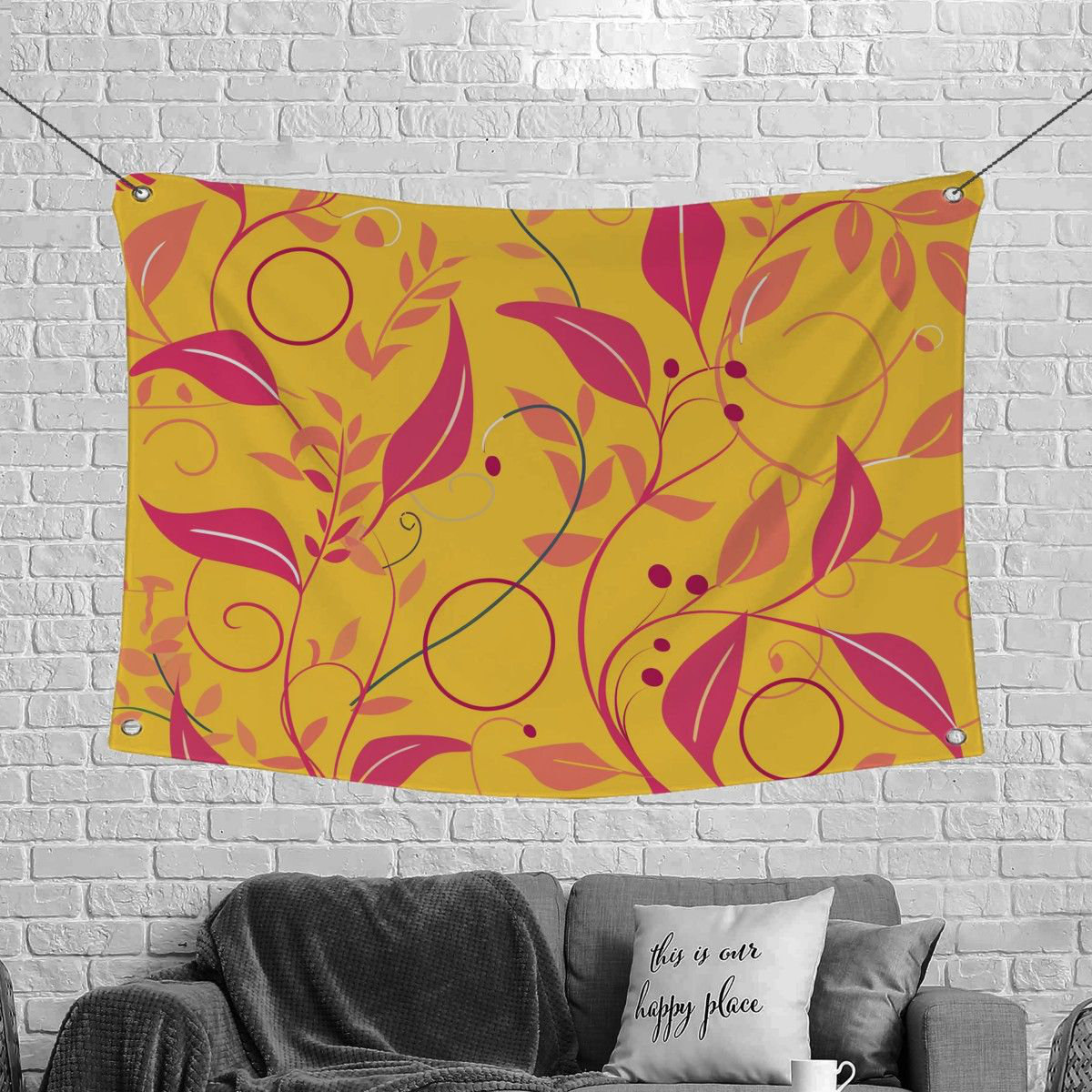 East Urban Home Botanical Art Wall Tapestry - Illustration Wall Decor ...