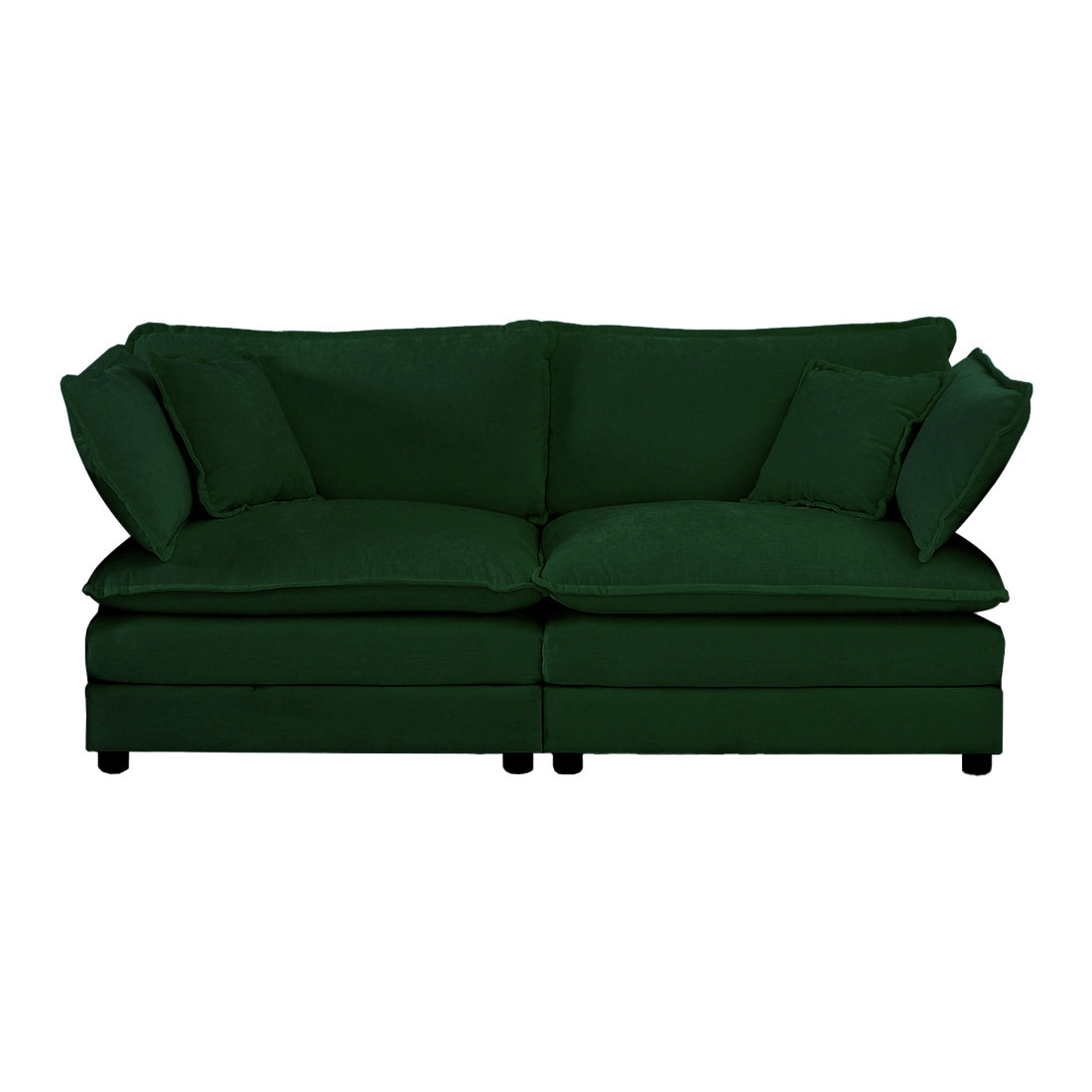 Ebern Designs Middleborough Modern Sofa Armless Deep Seat 2 Seater ...