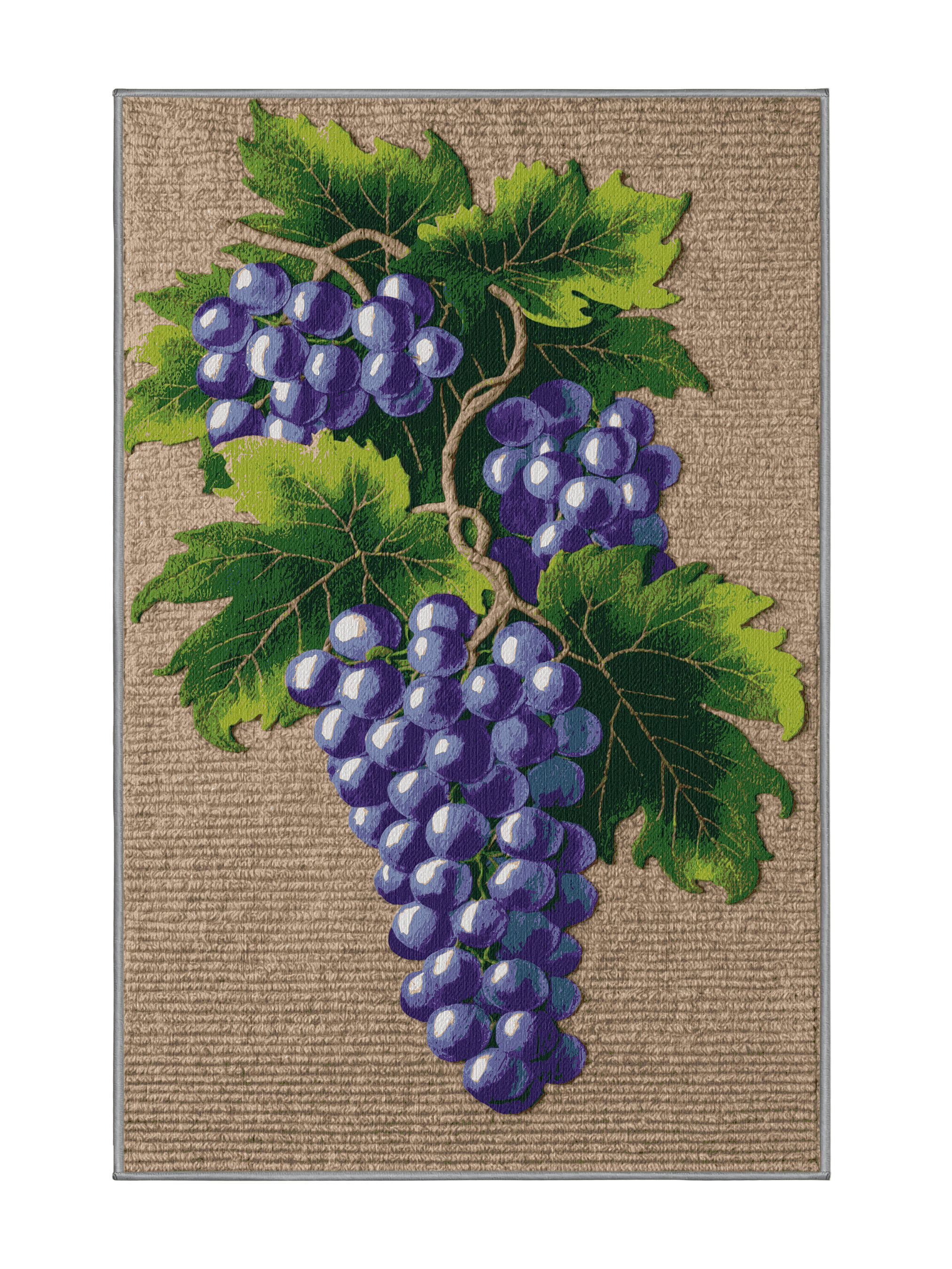 One Allium Way® Washable Grape Moon Drops Fruits Area Rug | Wayfair