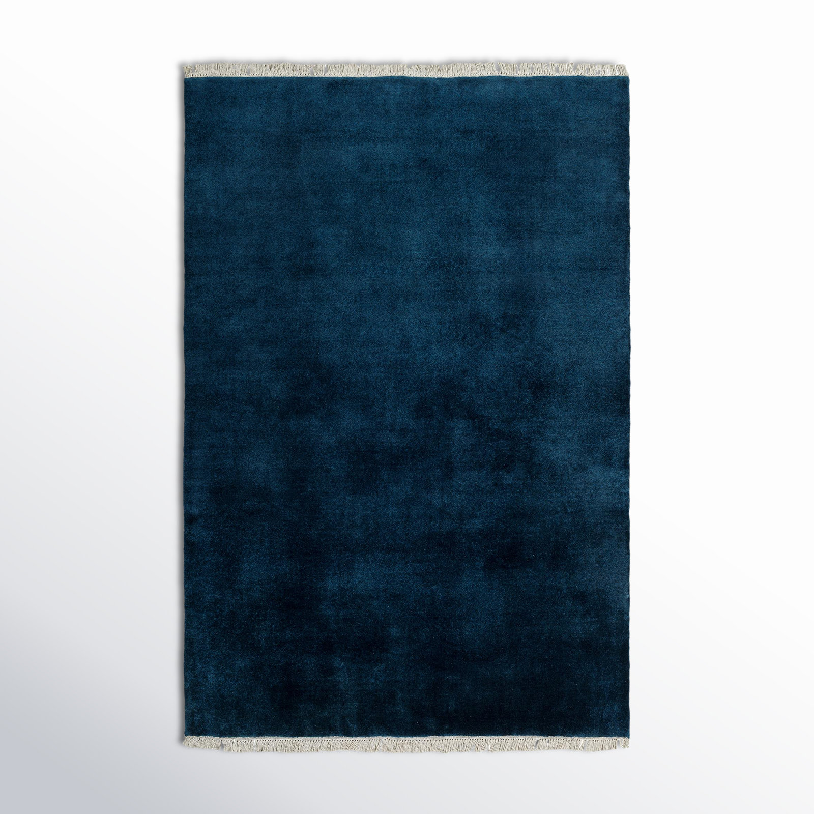 AllModern Clio Solid Color Hand Loomed Wool Area Rug in Blue & Reviews ...