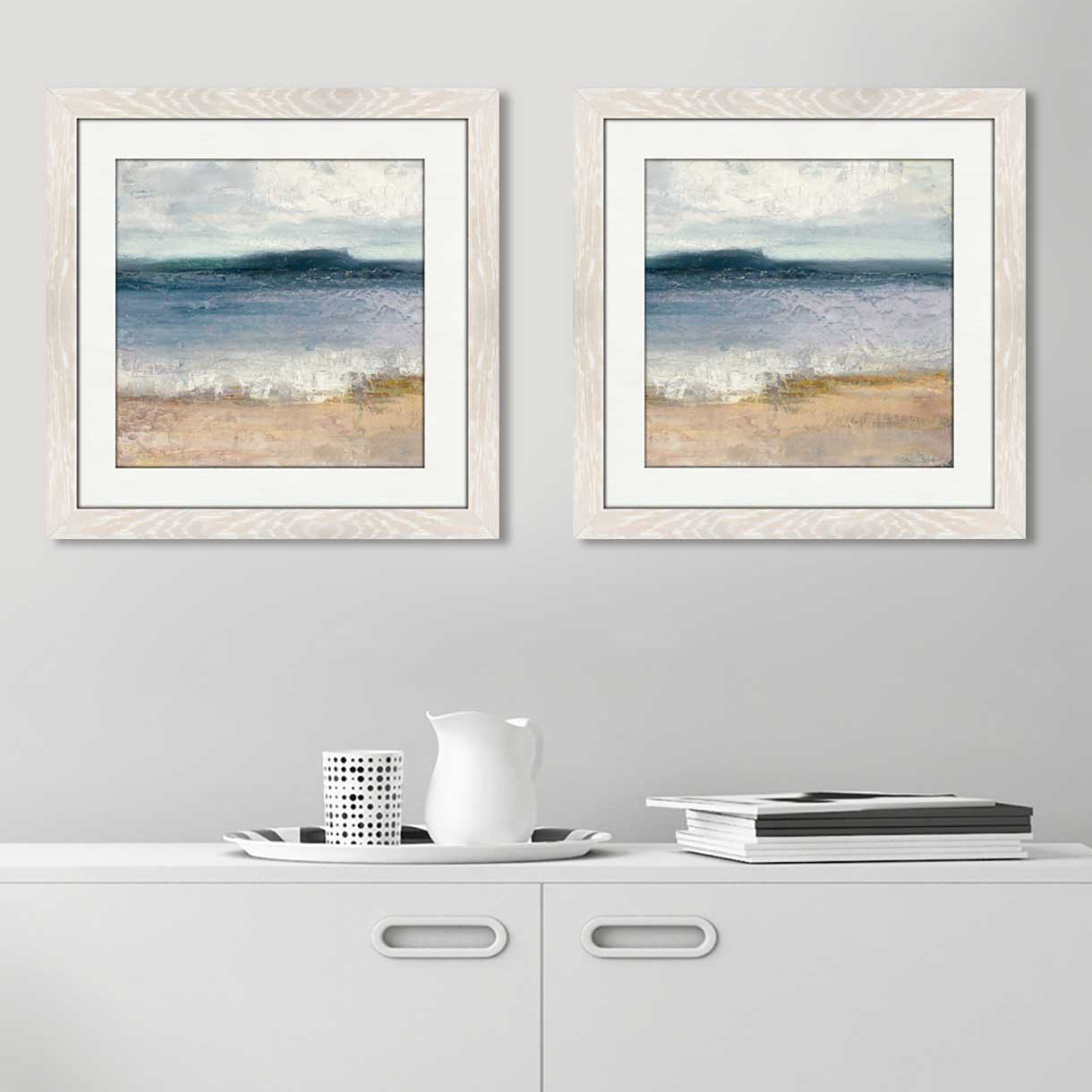 Highland Dunes Indigo Isle I by Julia Purinton - 2 Piece Picture Frame ...