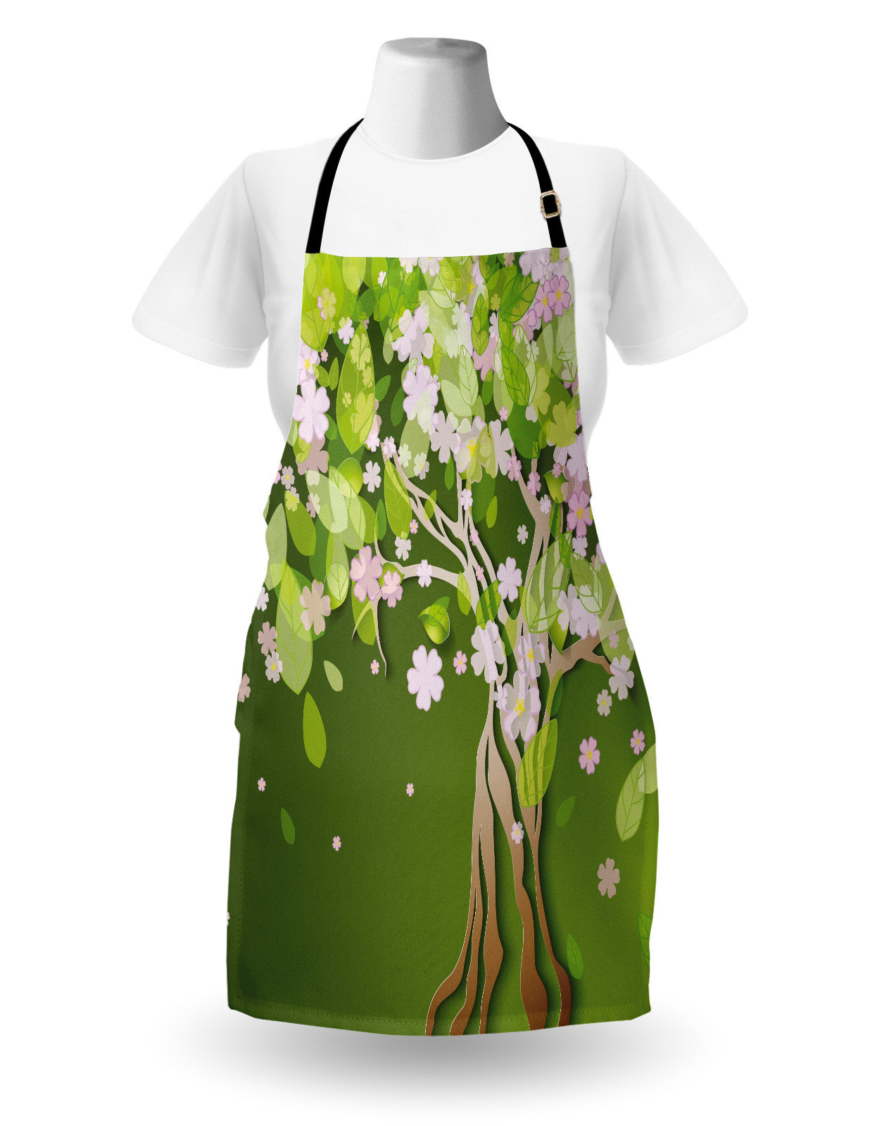 East Urban Home Tree Apron Unisex, Blossoming Petals Florets, Adult ...