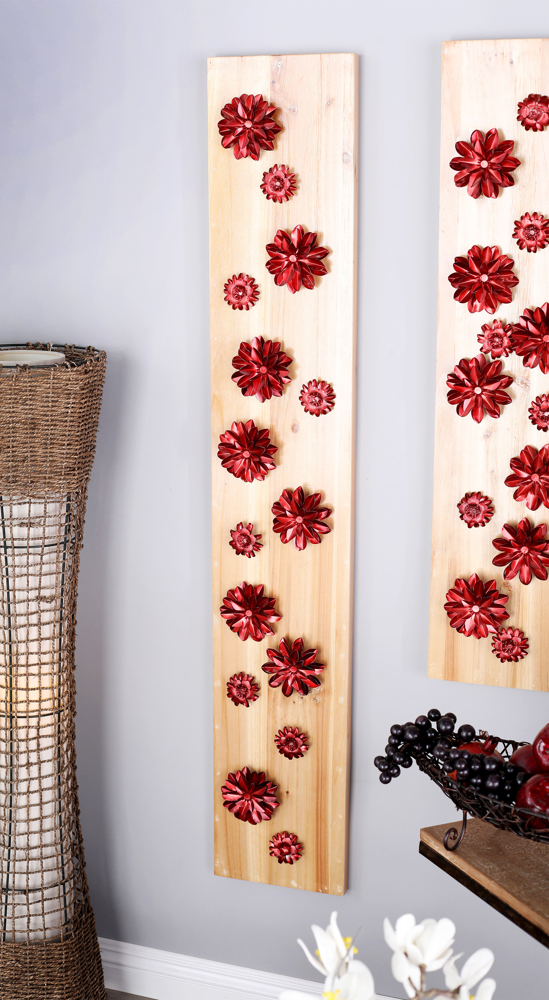 Bungalow Rose Natural Petaled Flowers Rectangular Wall Decor | Wayfair