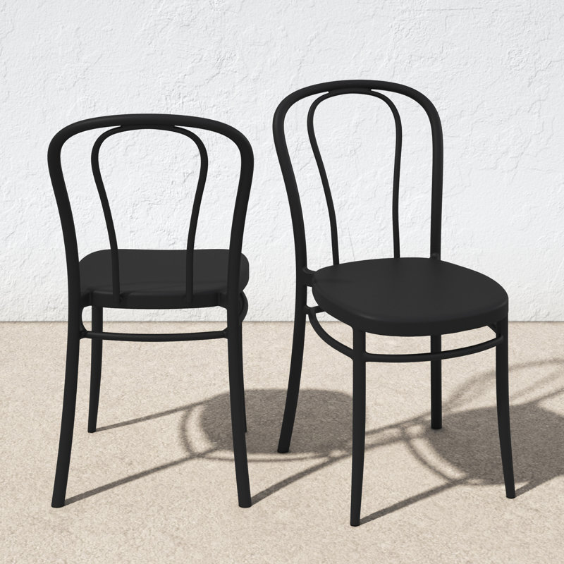 AllModern Farrah Outdoor Stackable Dining Side Chair & Reviews | Wayfair