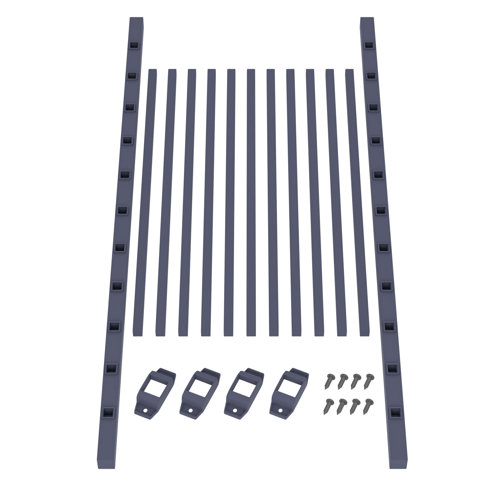 CR Home 3ft H x 4ft W, Complete Metal Guard Rail Kit with Balusters and ...