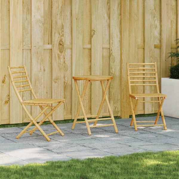 Hokku Designs 3 Piece Bistro Set Bamboo | Wayfair