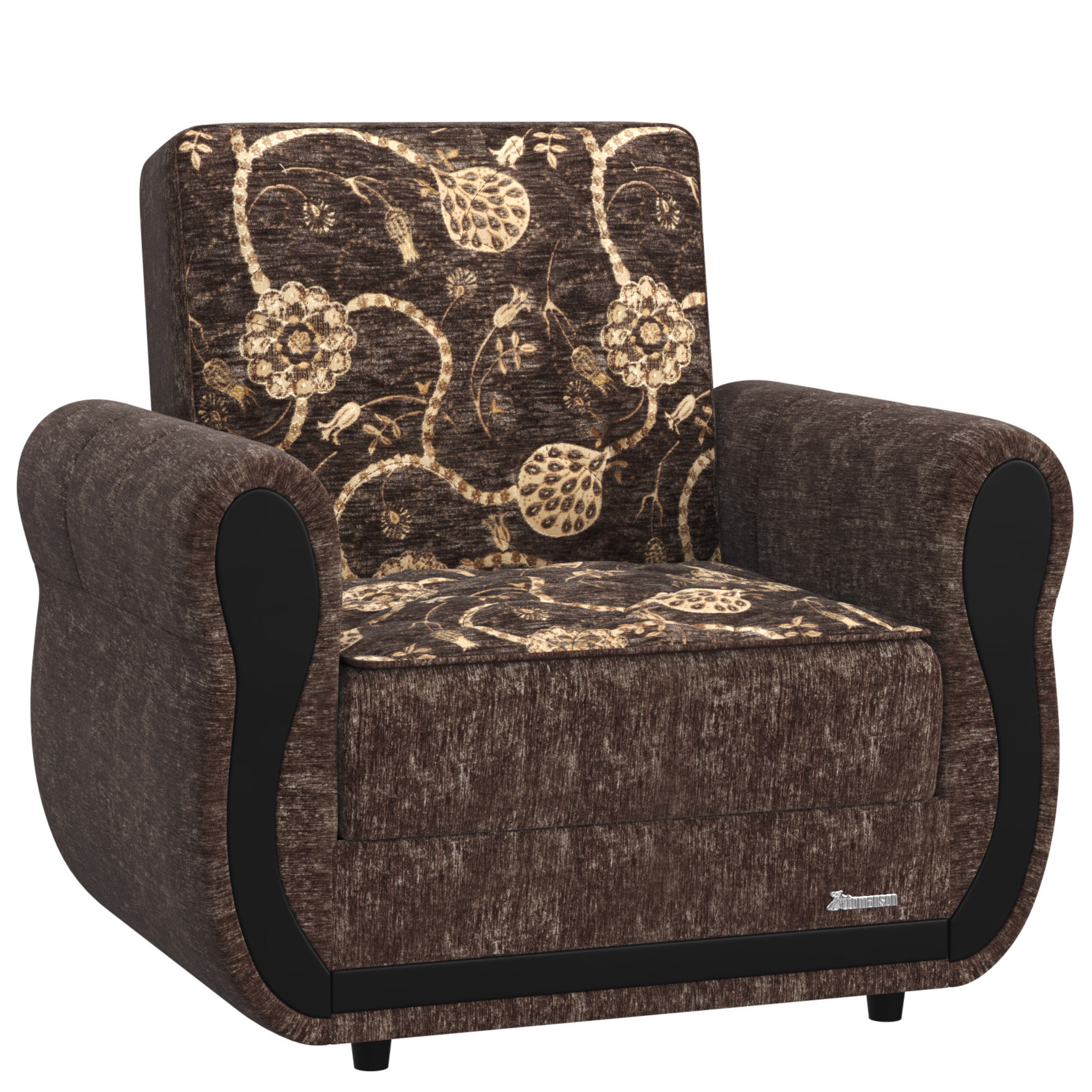 Ottomanson Upholstered Convertible Sleeper Arm Chair with Storage | Wayfair