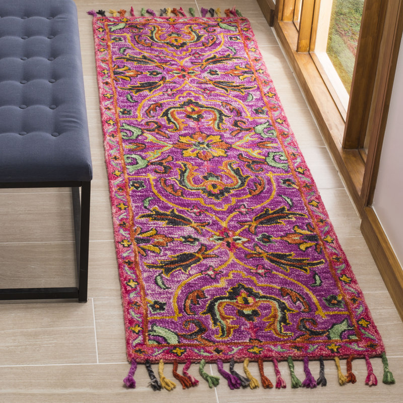 Langley Street® Ferrera Hand-Knotted Wool Purple Area Rug & Reviews ...