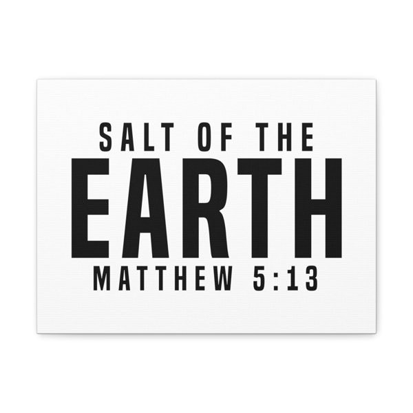 Happy Larry Matthew 5:13 Salt of the Earth Bible Verse Canvas Christian ...