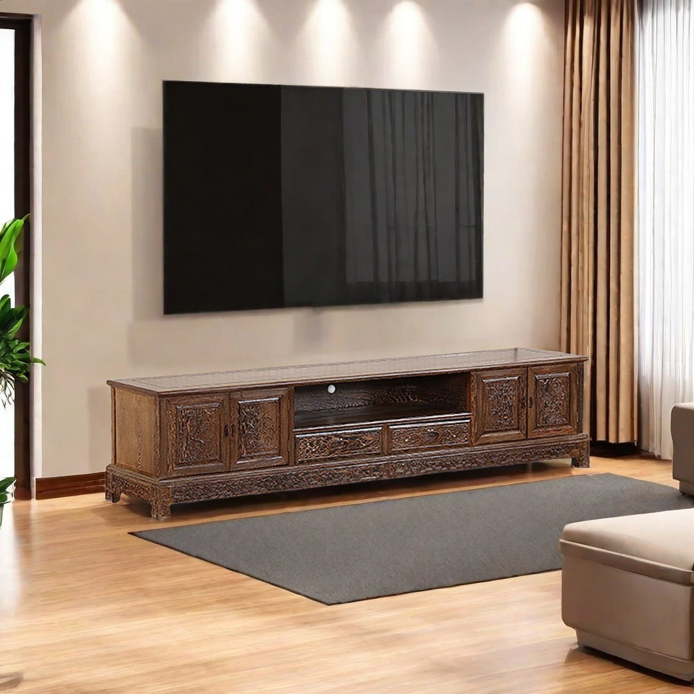 moonlight design Chinese chicken wing wood TV cabinet - Wayfair Canada