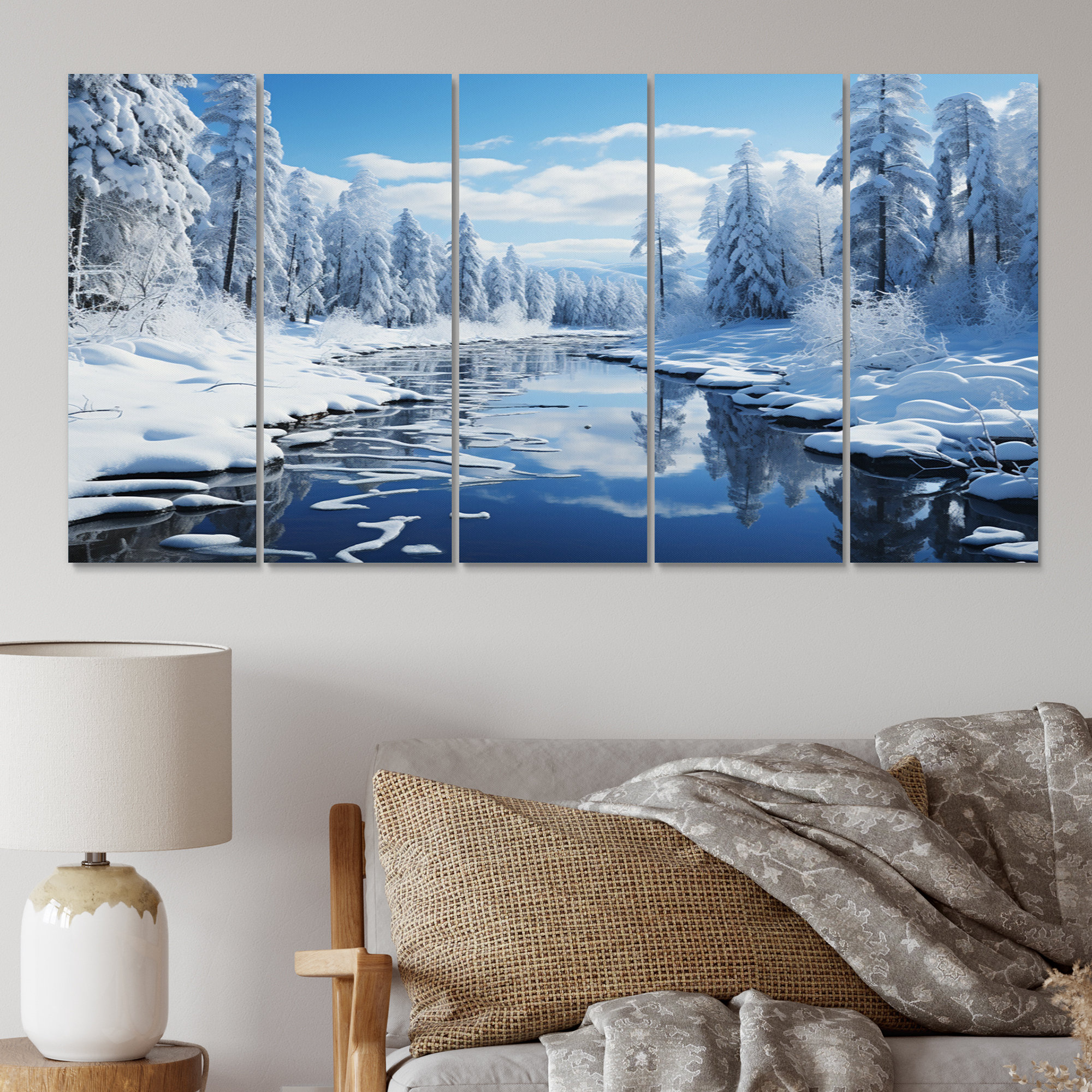 Millwood Pines Winter Snowy Serenity III - Landscapes Wall Art Living ...