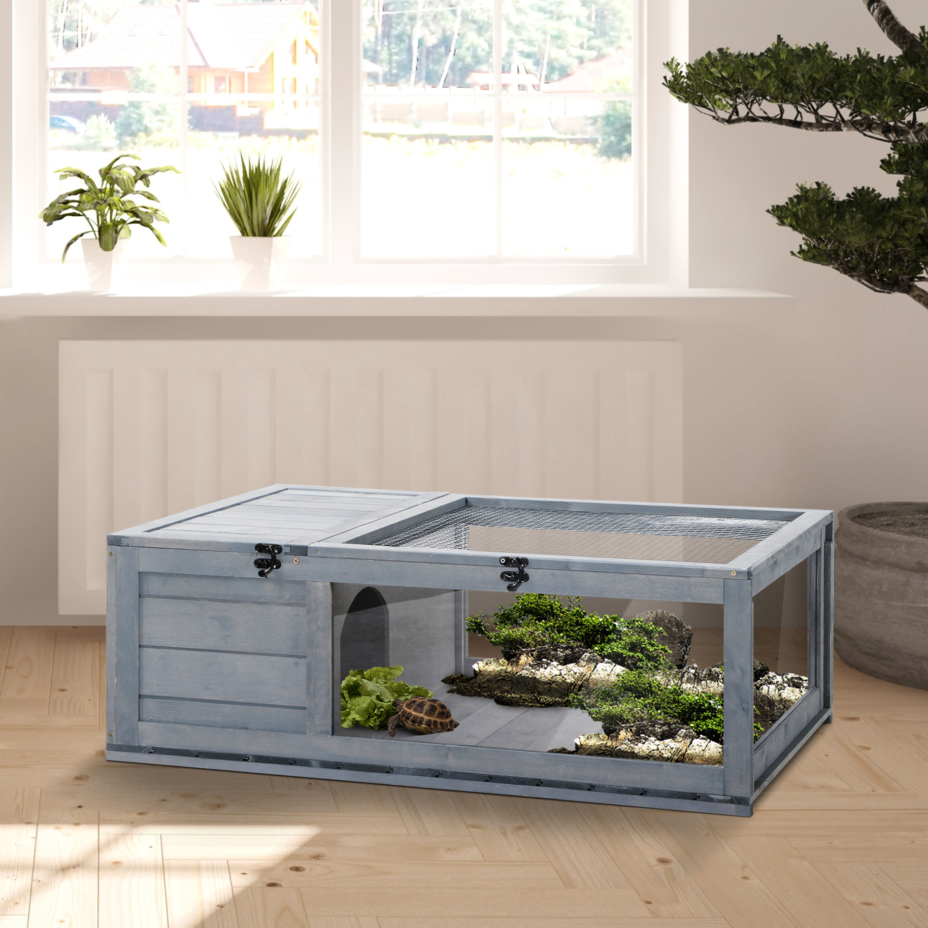 Tucker Murphy Pet™ Wooden Reptile Cage With Expandable Space - Suitable ...
