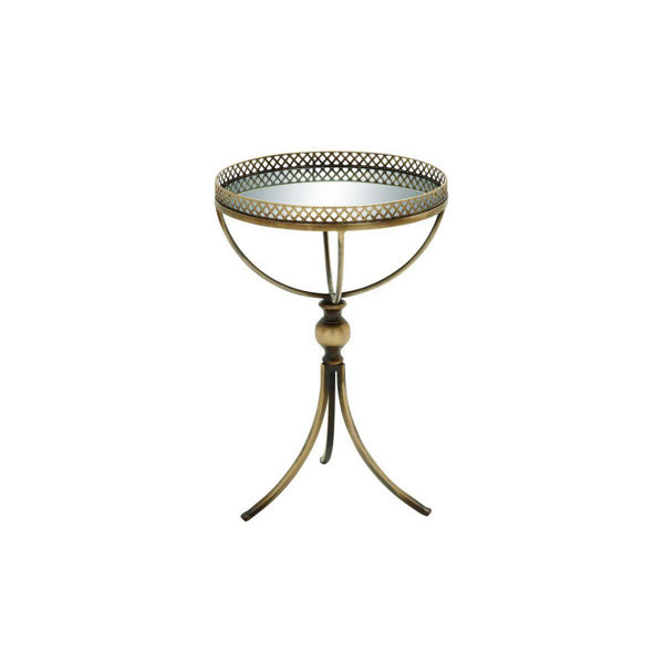 House of Hampton® Feliz Metal Antique Inspired Side End Brass Accent ...