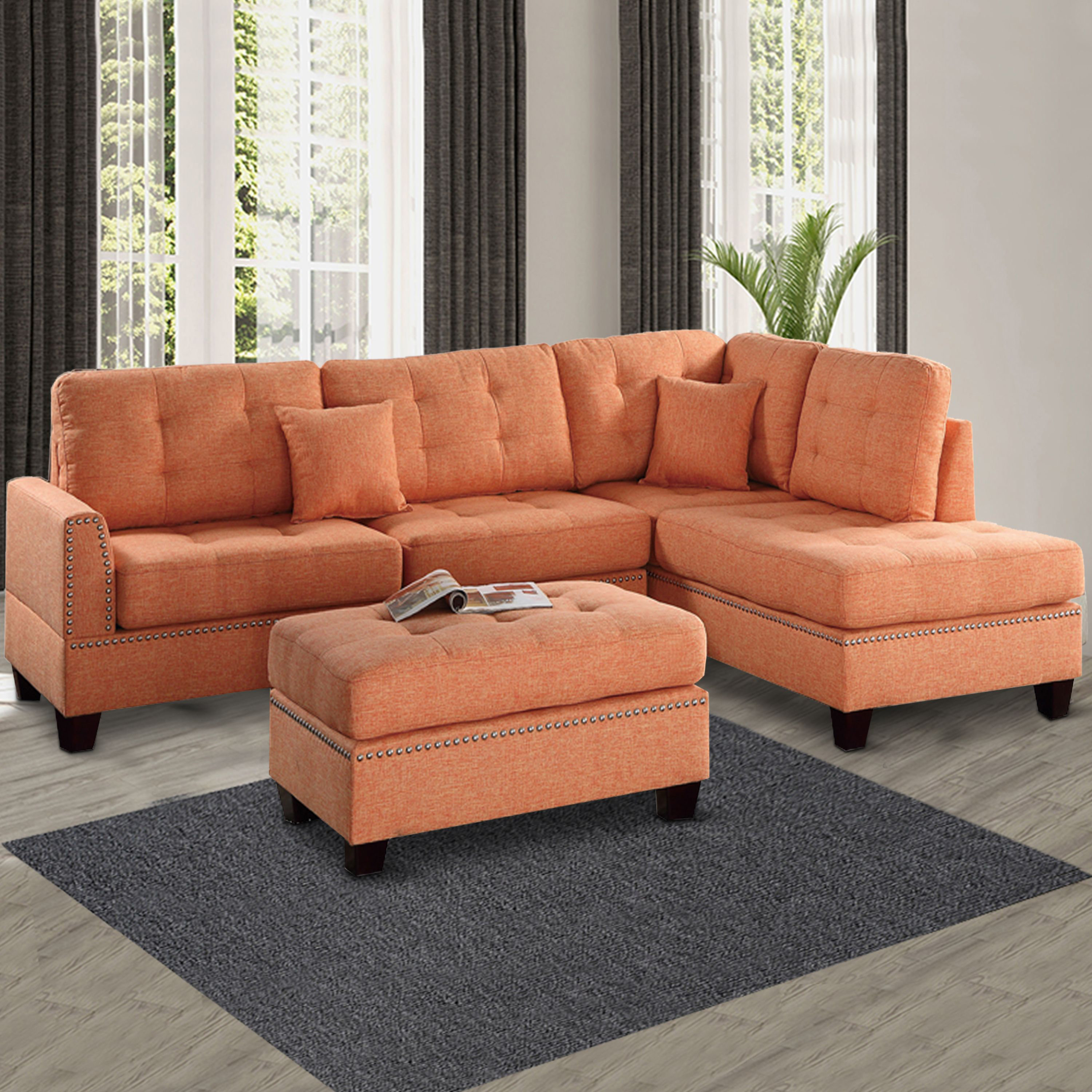 Three Posts™ Castagna 4 - Piece Upholstered Sectional & Reviews | Wayfair
