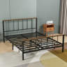 17 Stories Metal Platform Bed Frame with Headboard & Footboard, Full ...