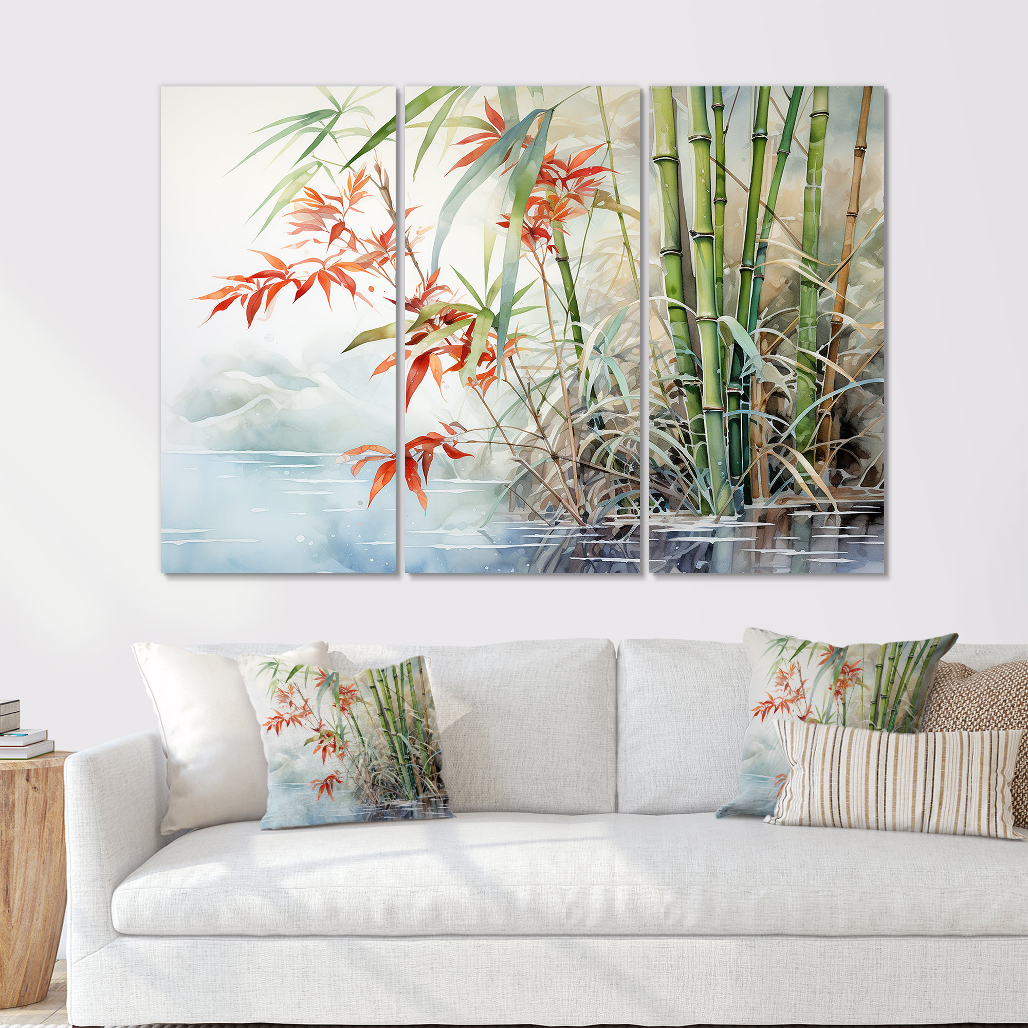 Bay Isle Home™ Bamboo Charm In China - Bamboo Canvas Wall Art Set | Wayfair