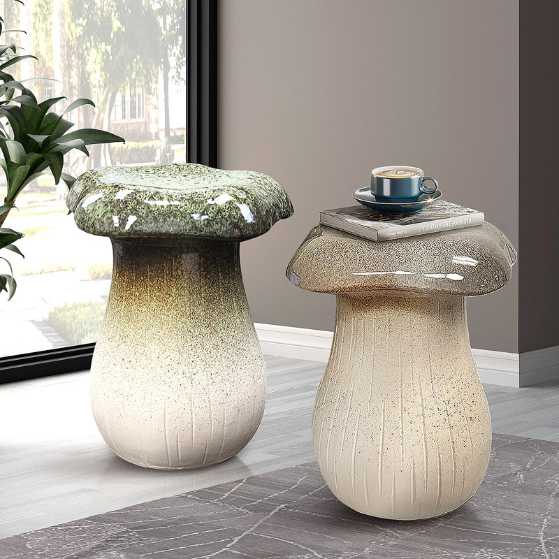 August Grove® Mushroom Seating Stool Side Table | Wayfair