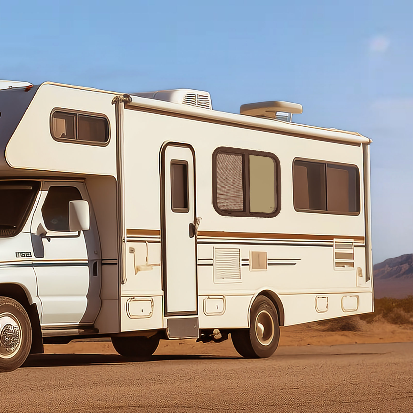 Stellweilan Tessberg Vertical RV Window Tinted Sliding RV Window & Net ...