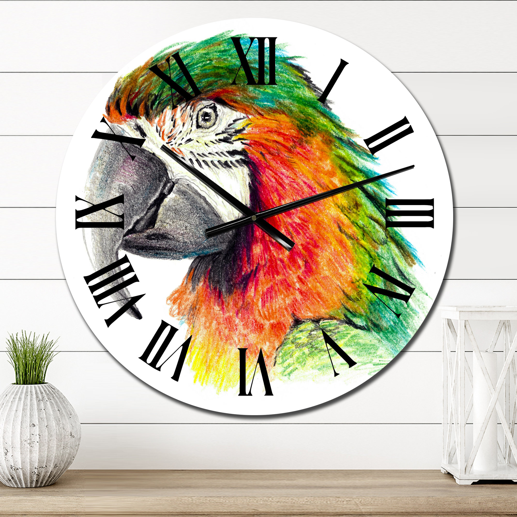 East Urban Home Portrait of Orange Green Parrot - Traditional Wall ...