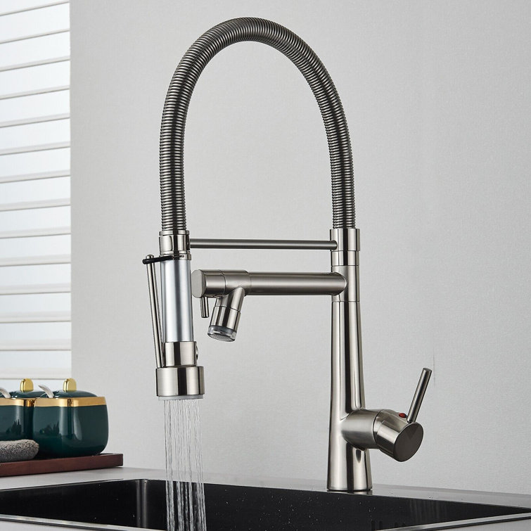 Belfry Kitchen Kitchen Faucet 360° Removable Sink Faucet with Shower ...