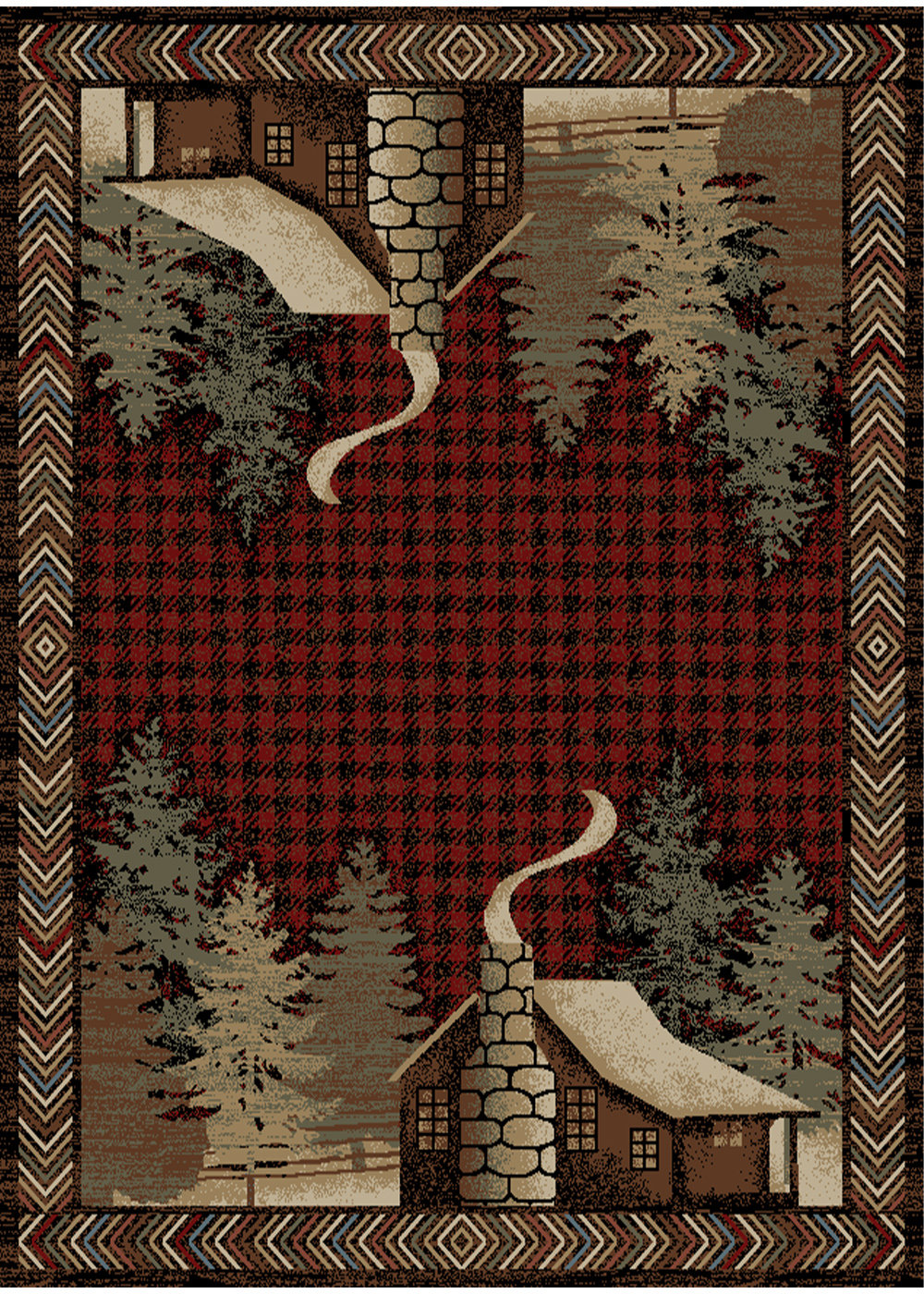 Loon Peak® Hinds Power Loom Red Rug | Wayfair