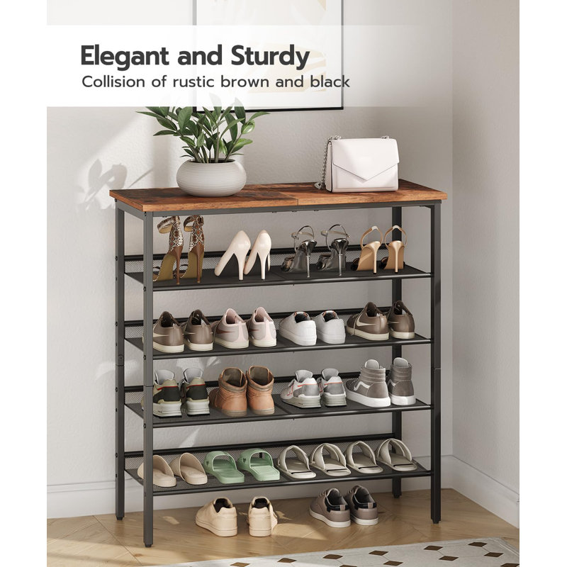 17 Stories Metal 5-Tier 20 Pairs Shoe Rack & Reviews | Wayfair