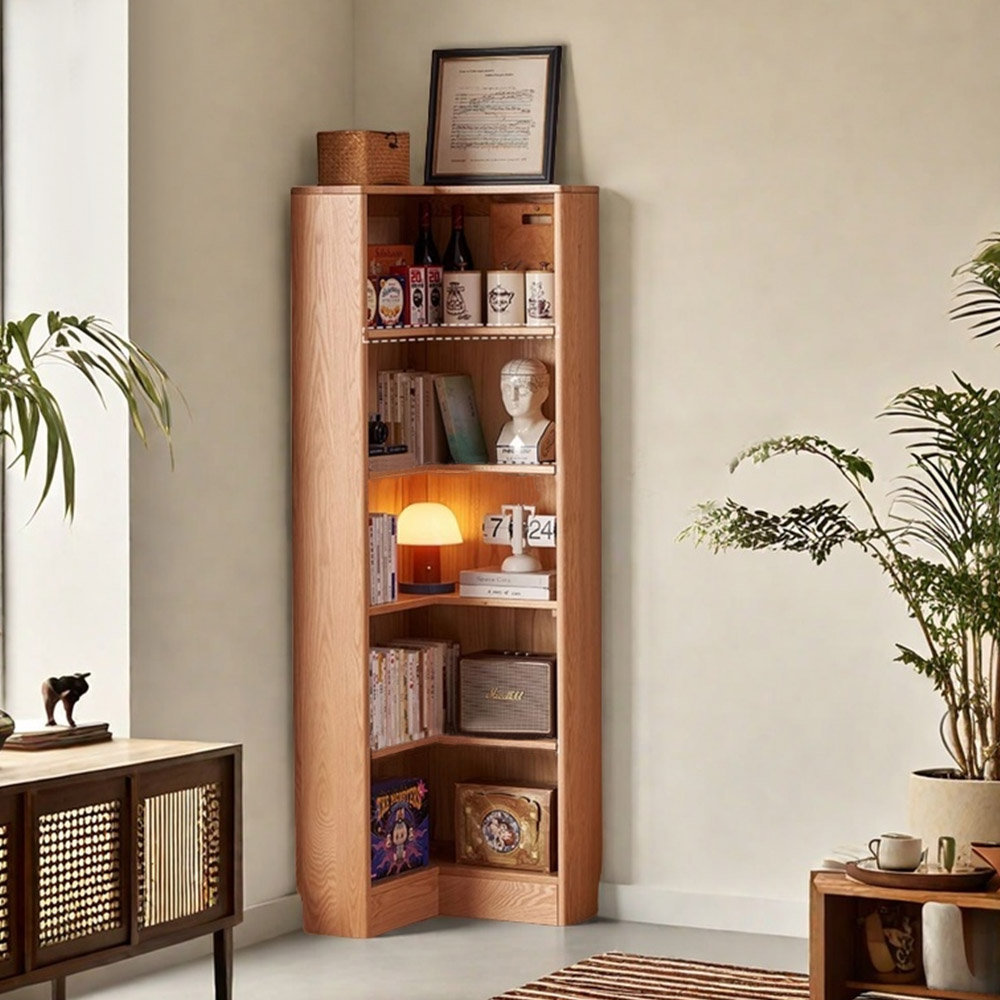 Kaoloupin American Style Corner Solid Wood Bookcase | Wayfair