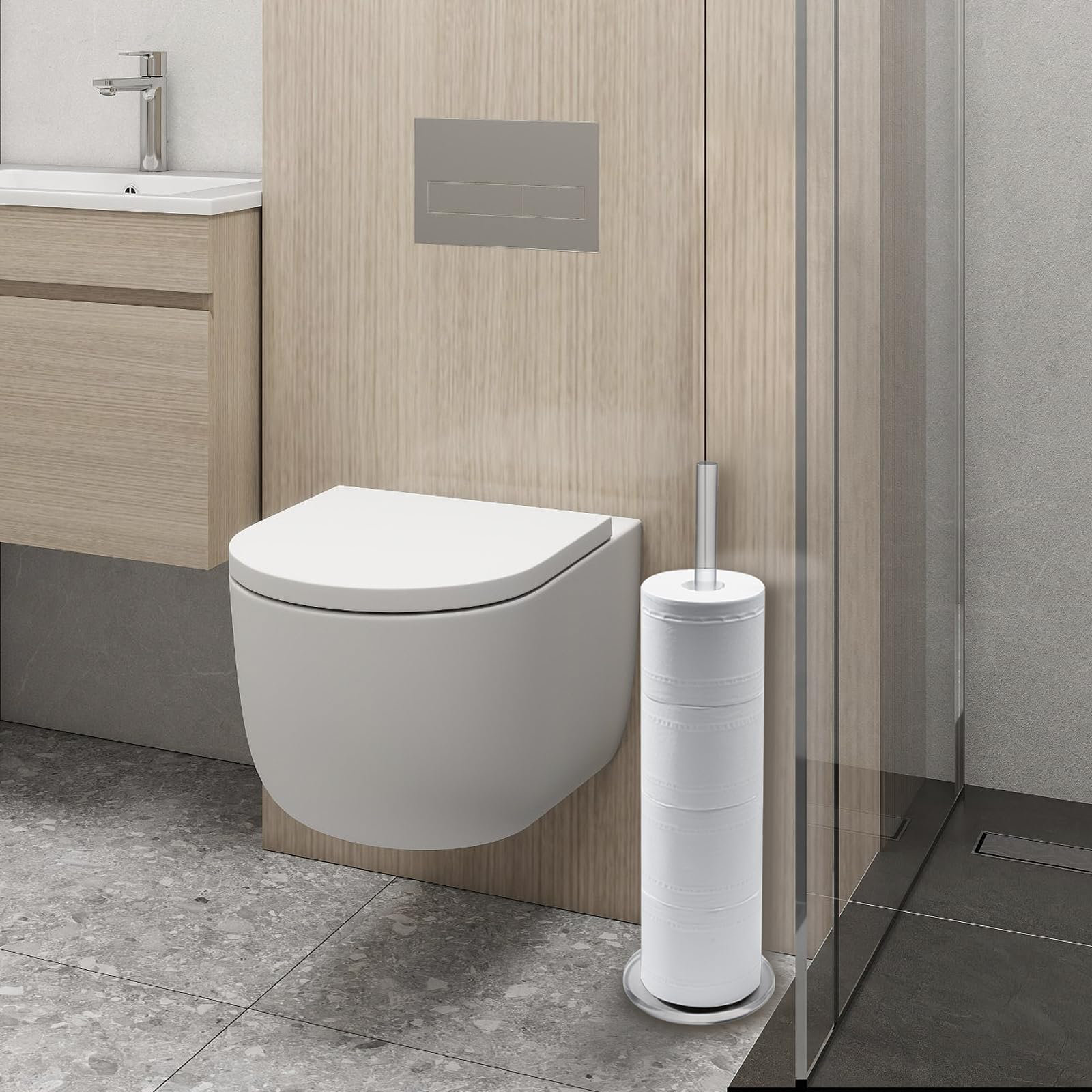 Runbang Toilet Paper Holder Stand For Bathroom - Tissue Holders Roll ...