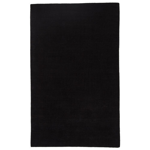 Wrought Studio Bedfo Handmade Hand-Knotted Jet Black Rug & Reviews ...