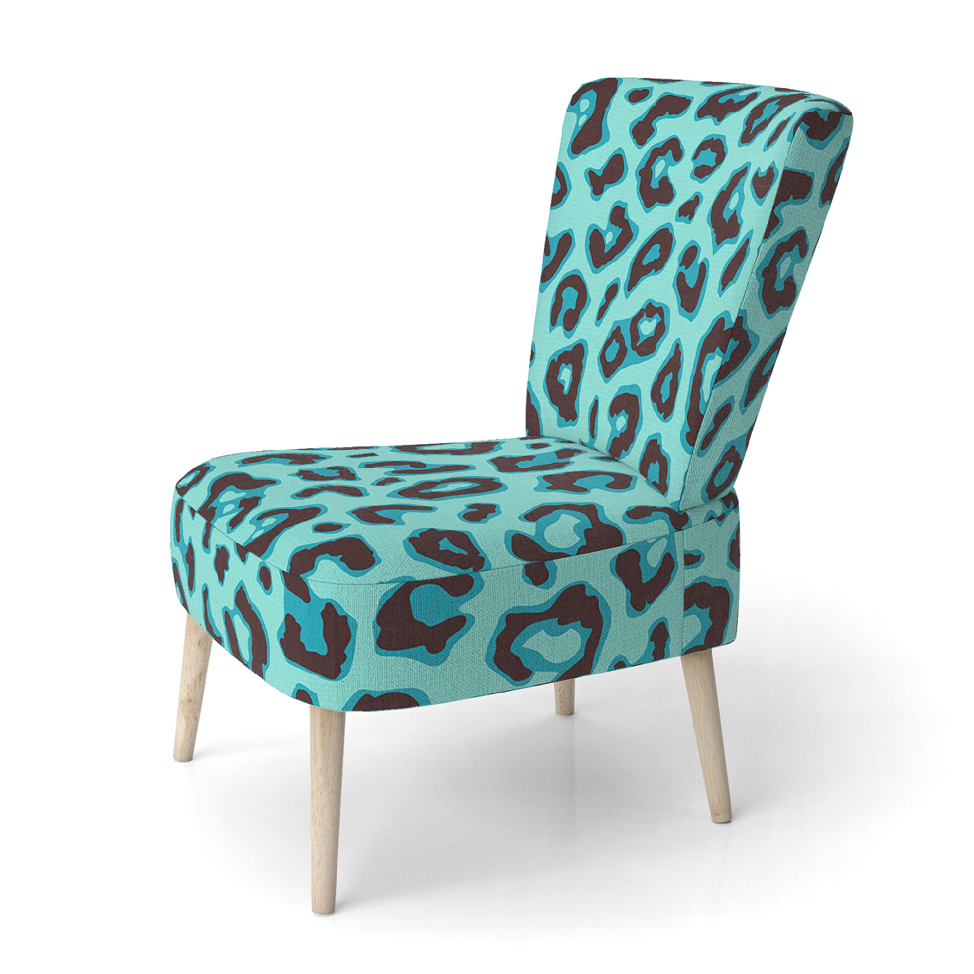 Dakota Fields Leopard Fur - Upholstered Cabin & Lodge Accent Side Chair ...
