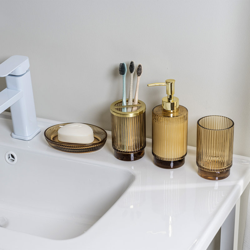 Mercer41 4 Piece Glass Bathroom Accessory Sets & Reviews | Wayfair