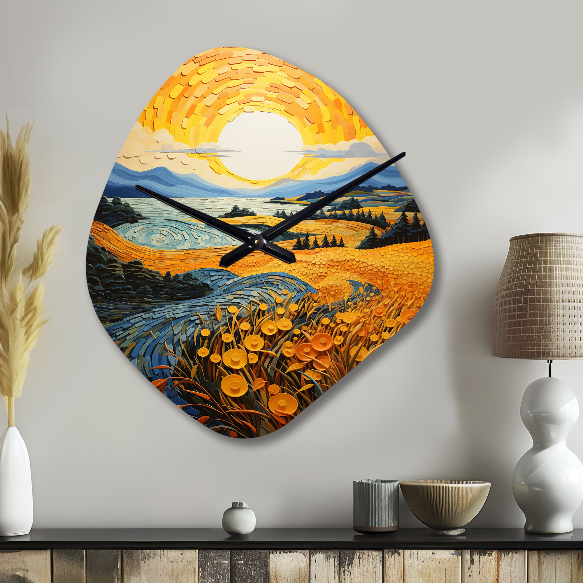Design Art Vangogh Harvest Time In The Wheat Fields II - Vangogh Unique ...