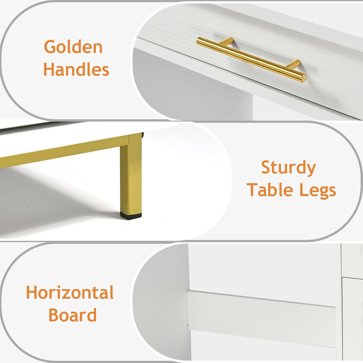 Mercer41 Hasib Rectangle Computer Desk，Desk with Drawers, 43” Home ...