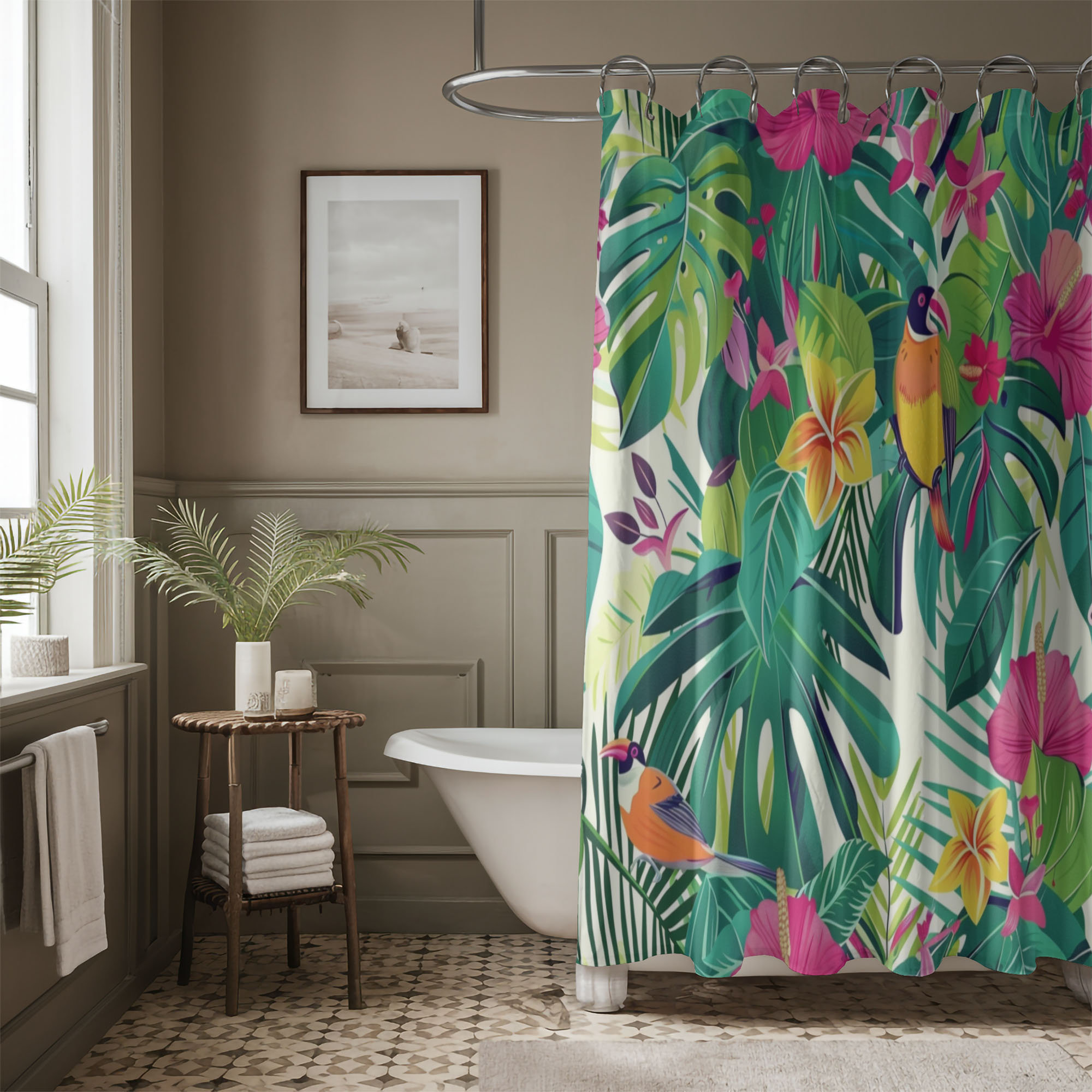 Bay Isle Home™ Pink Summer - Premium Shower Curtain - Wayfair Canada