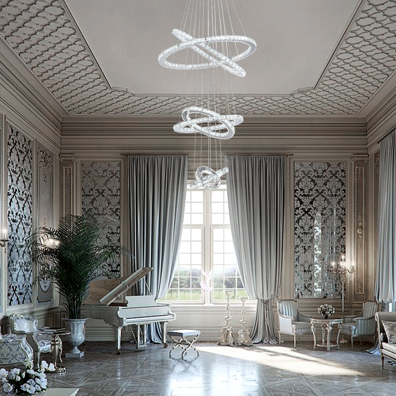 Everly Quinn Ageet 6 - Light Modern LED Geometric Chandelier & Reviews ...