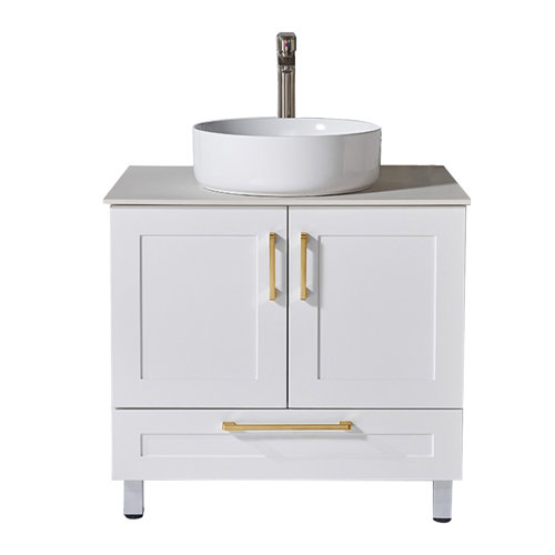 Mercer41 Mathurn 30'' Modern Free-standing Single Bathroom Vanity with ...