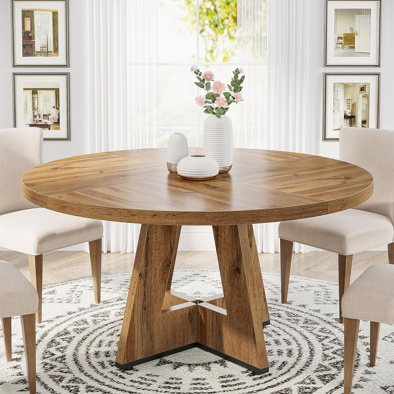 Brambly Cottage 120 cm Round Dining Table for 4 People | Wayfair.ie