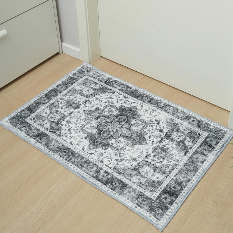 Bungalow Rose Alphekka Floral Kitchen Mat | Wayfair