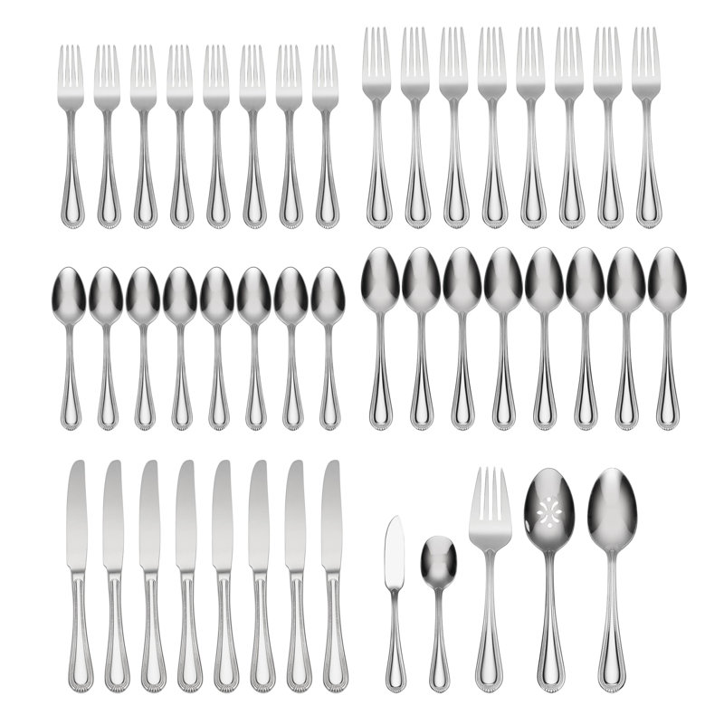 Oneida Countess 45 Piece Everyday Flatware Set, Service For 8 & Reviews ...