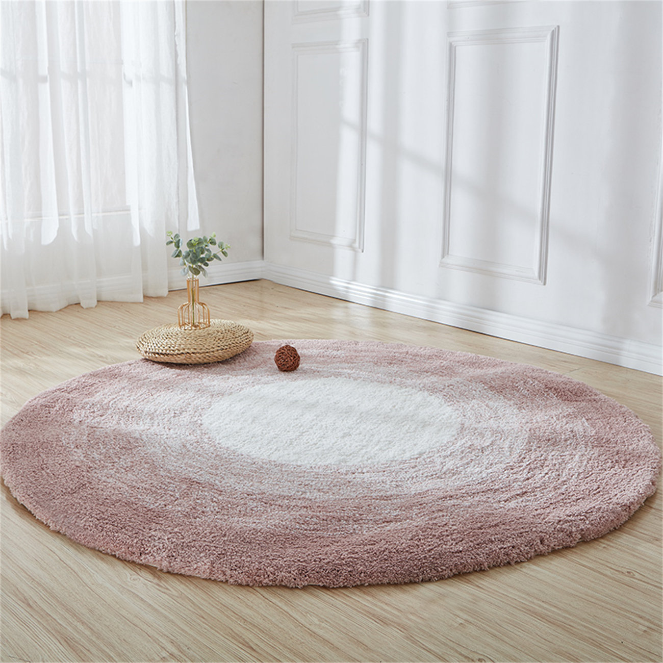 Orren Ellis Premium Round Rug – Luxurious Fluffy Carpet For Sofa ...