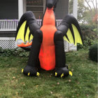 The Holiday Aisle® Projection Animated Fire and Ice Dragon Airblown ...