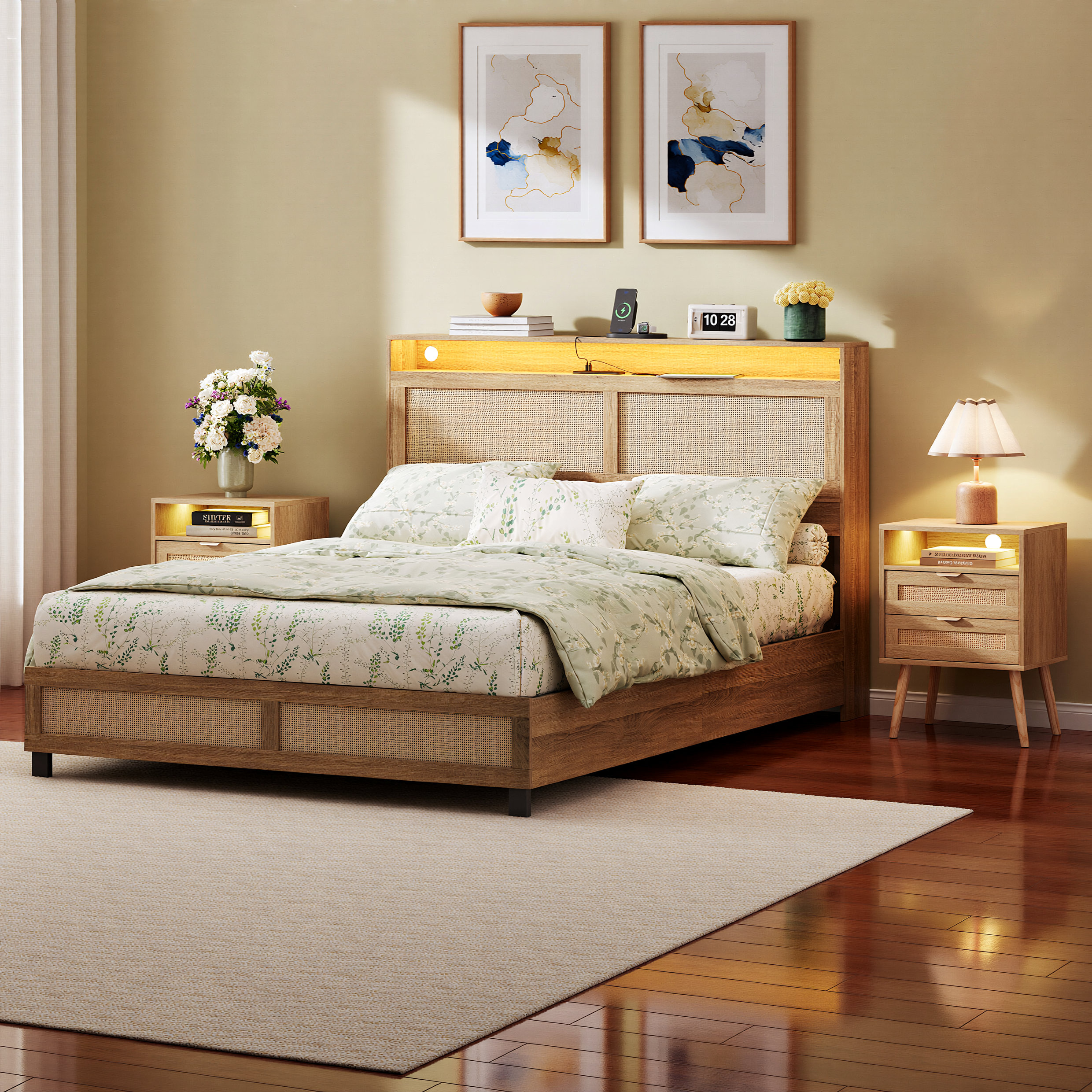 Wrought Studio™ Platform Storage Bed With Nightstand Set Of 2 & Reviews ...