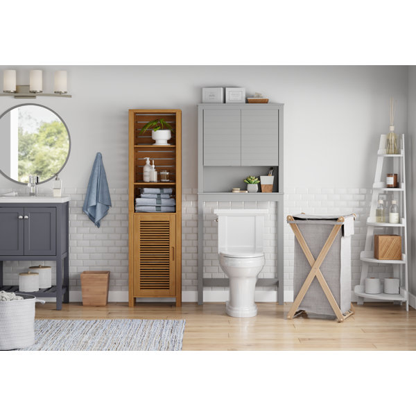 Dotted Line™ Ayden Solid Bamboo Wood Freestanding Linen Cabinet ...